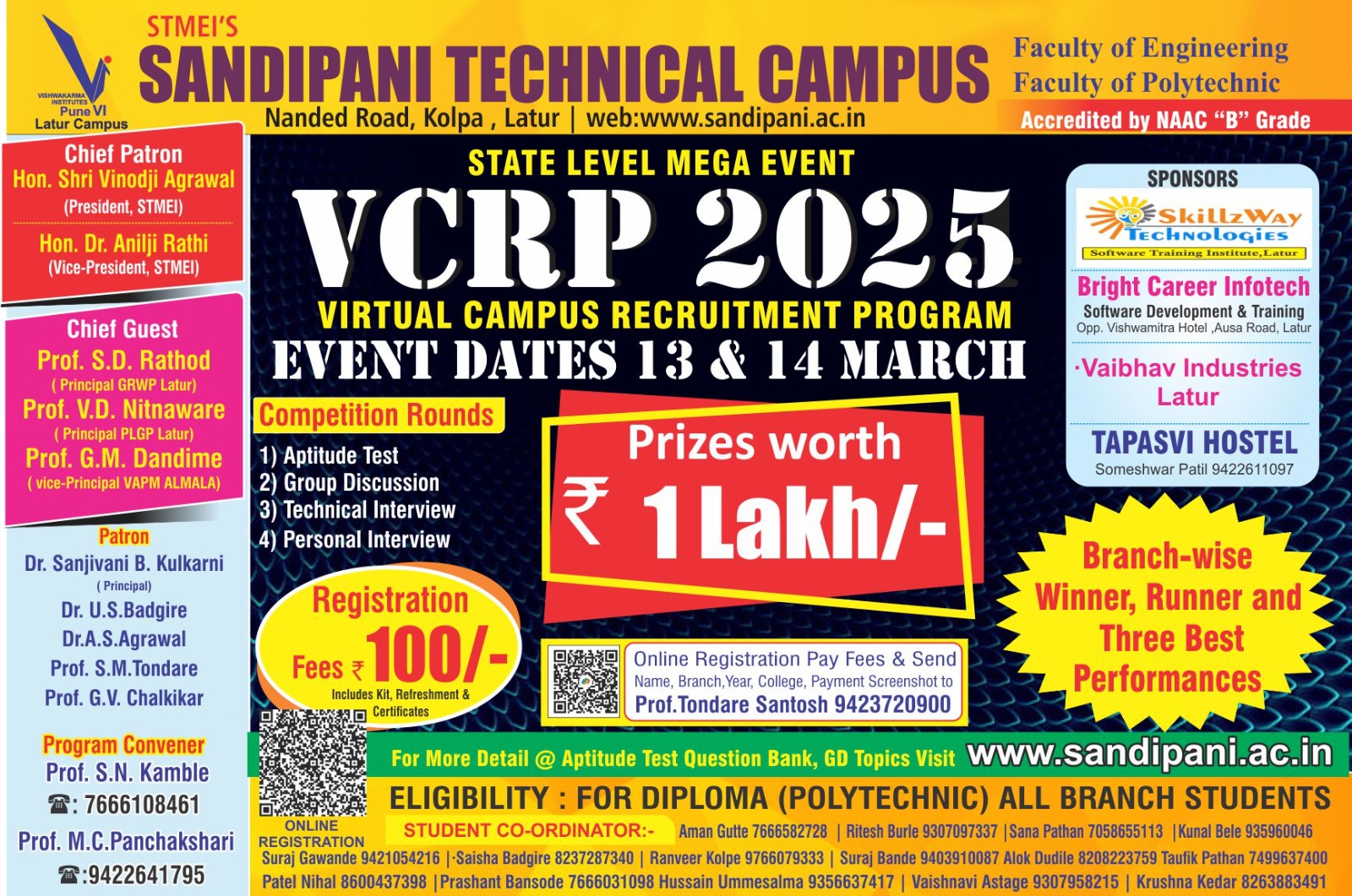 VCRP 2025 – Sandipani Technical Campus, Latur